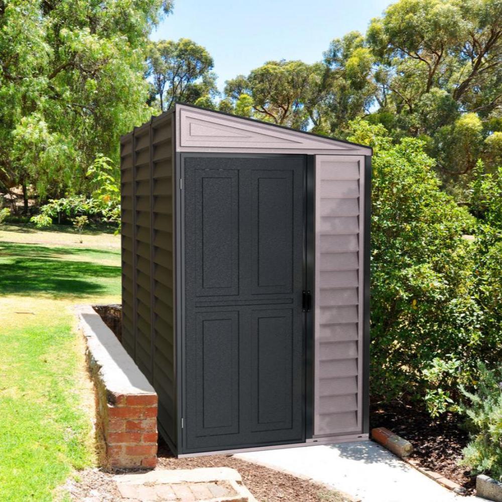 Duramax Side Mate Plus - 4ft x 8ft Plastic Garden Shed in Grey ...