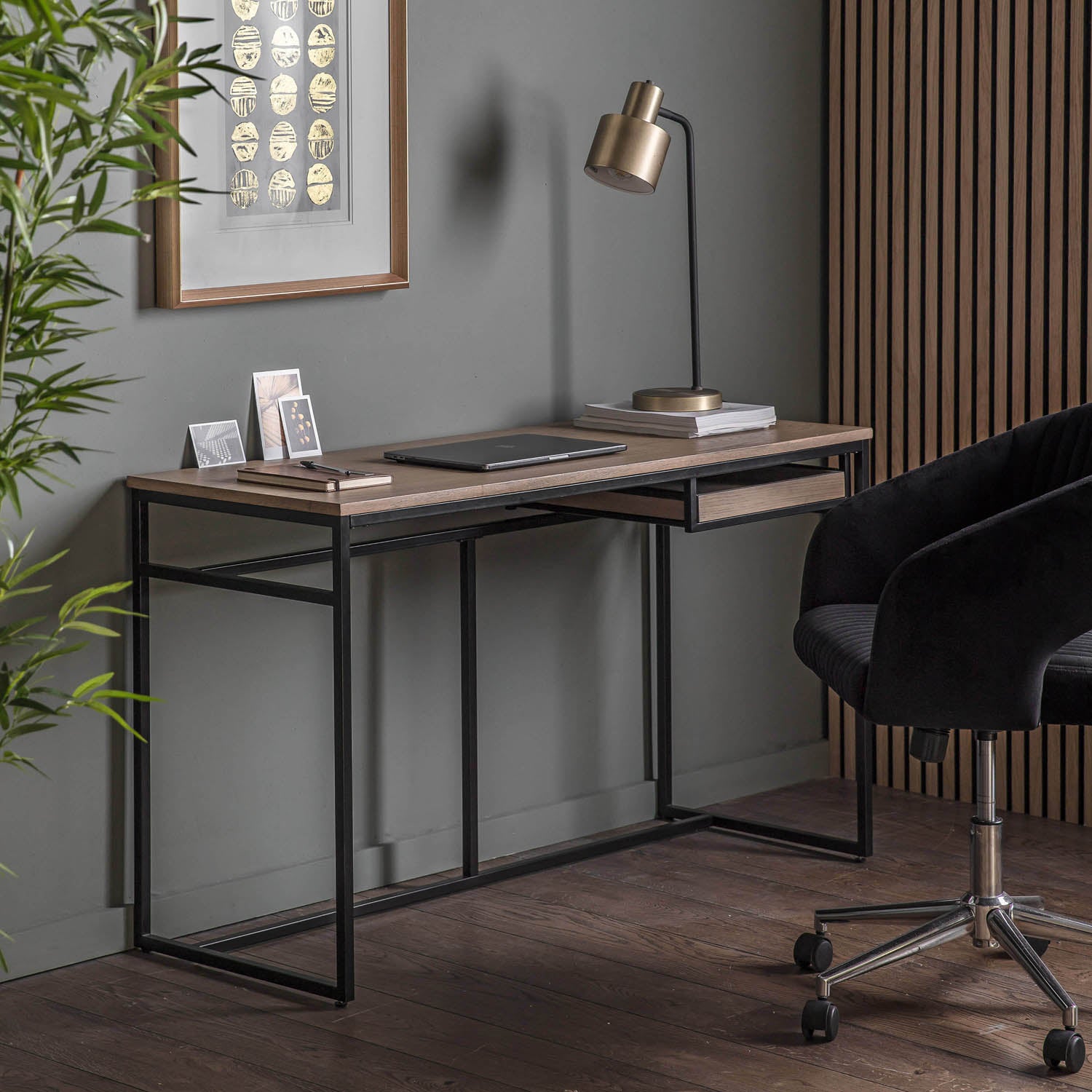 Gallery Interiors Forden Desk Grey – LakelandHome.co.uk